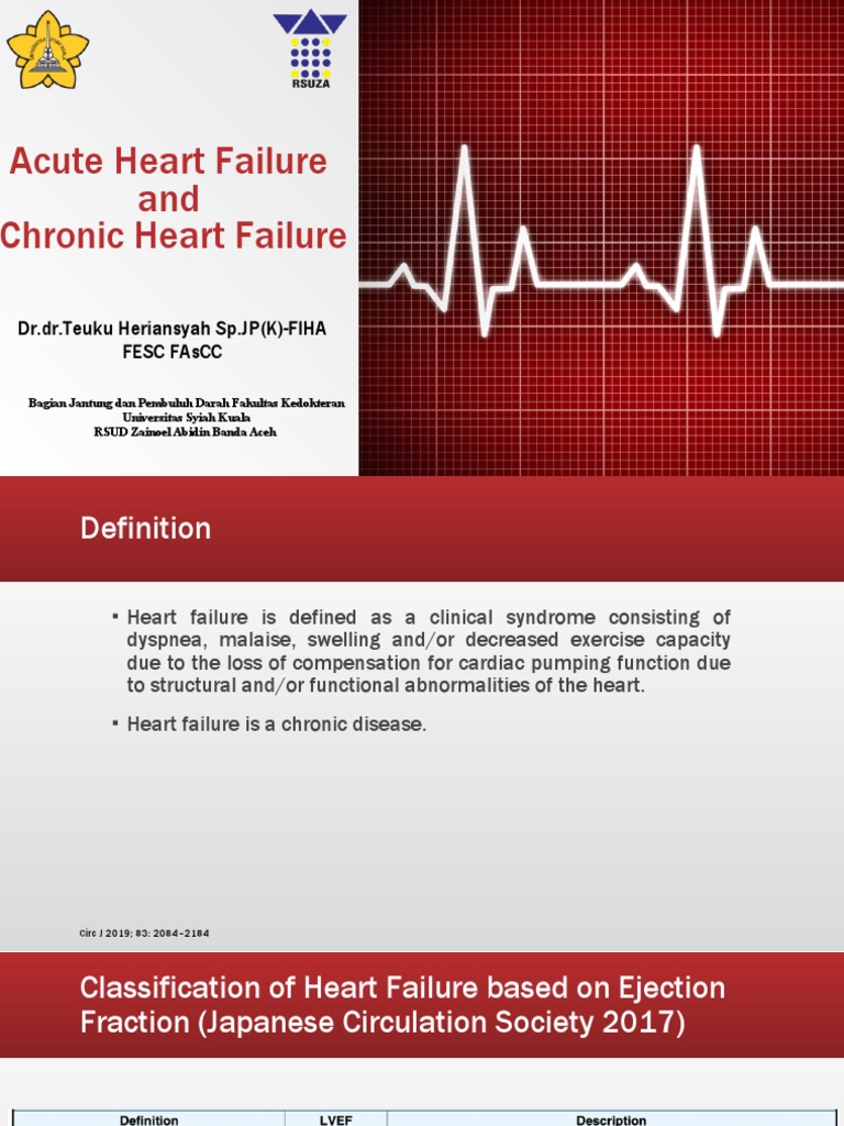 Acute and Chronic Heart Failure Overview | PDF | Heart Failure ...