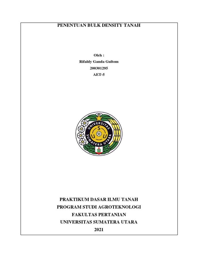 Penentuan Bulk Density Tanah | PDF
