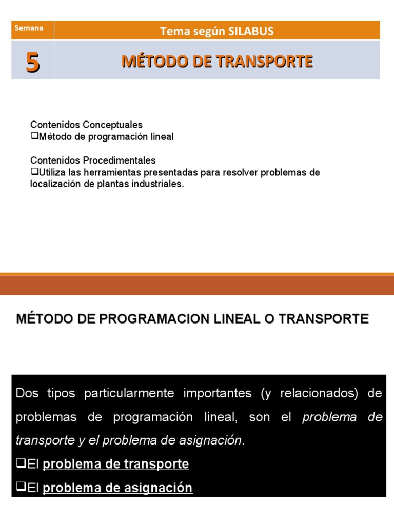 Optimización del Método de Transporte | PDF | Programación lineal ...