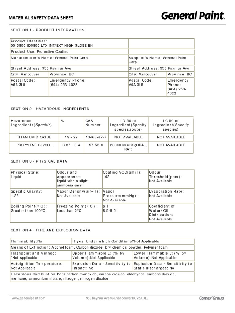 MSDS Altex Enamel 2 | PDF | Combustion | Nitrogen