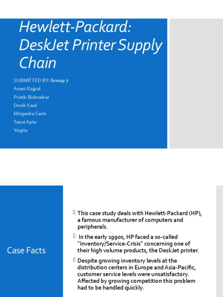 Group 7 - Hewlett-Packard | PDF | Hewlett Packard | Inventory