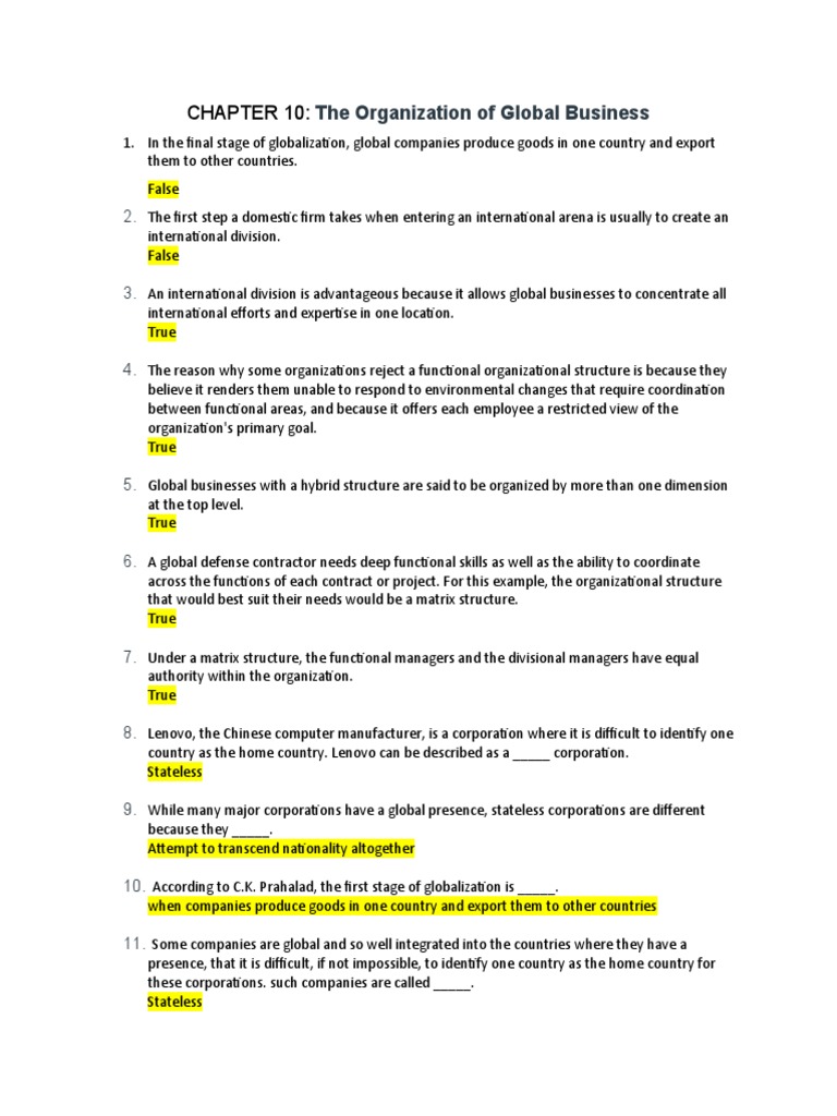 Chapter 10 | PDF | Organizational Structure | Exxon Mobil