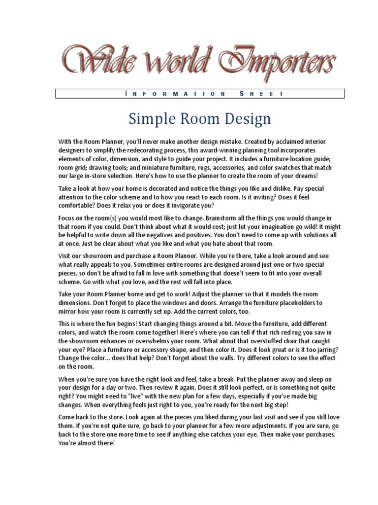 Room Planner | PDF | Home & Garden | Self-Improvement
