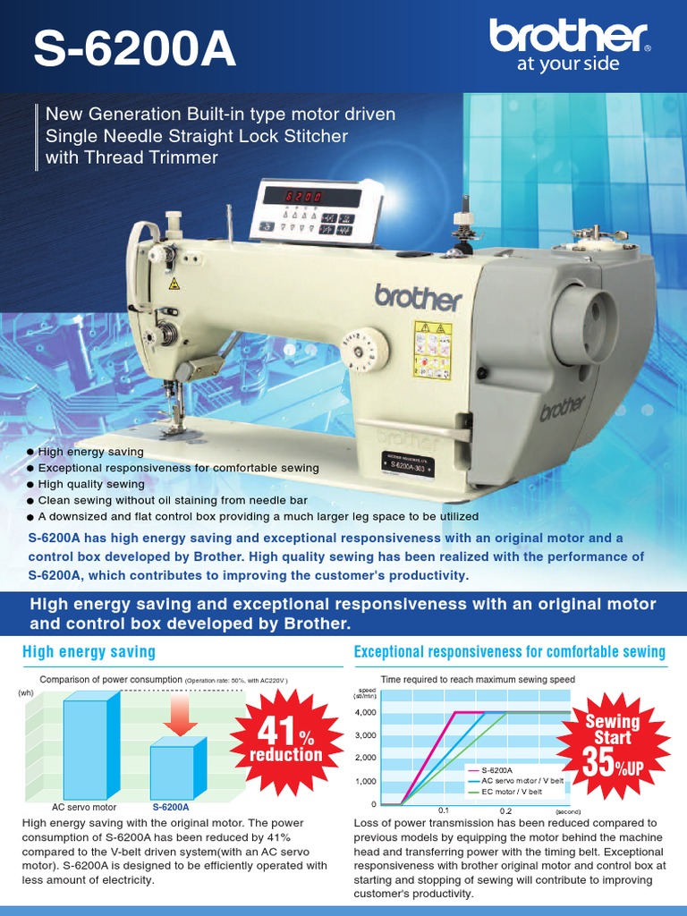 Brother S6200A Catalog | PDF | Electric Motor | Energy Conservation