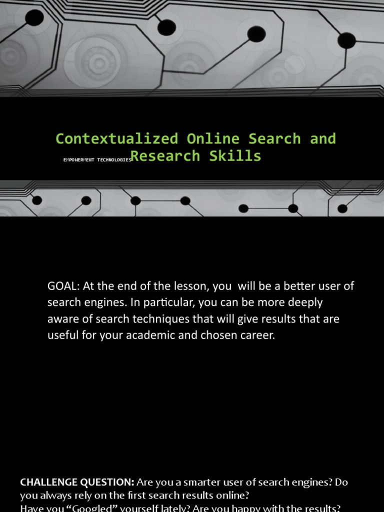 Empowerment Technologies Lesson 1 | PDF | Business