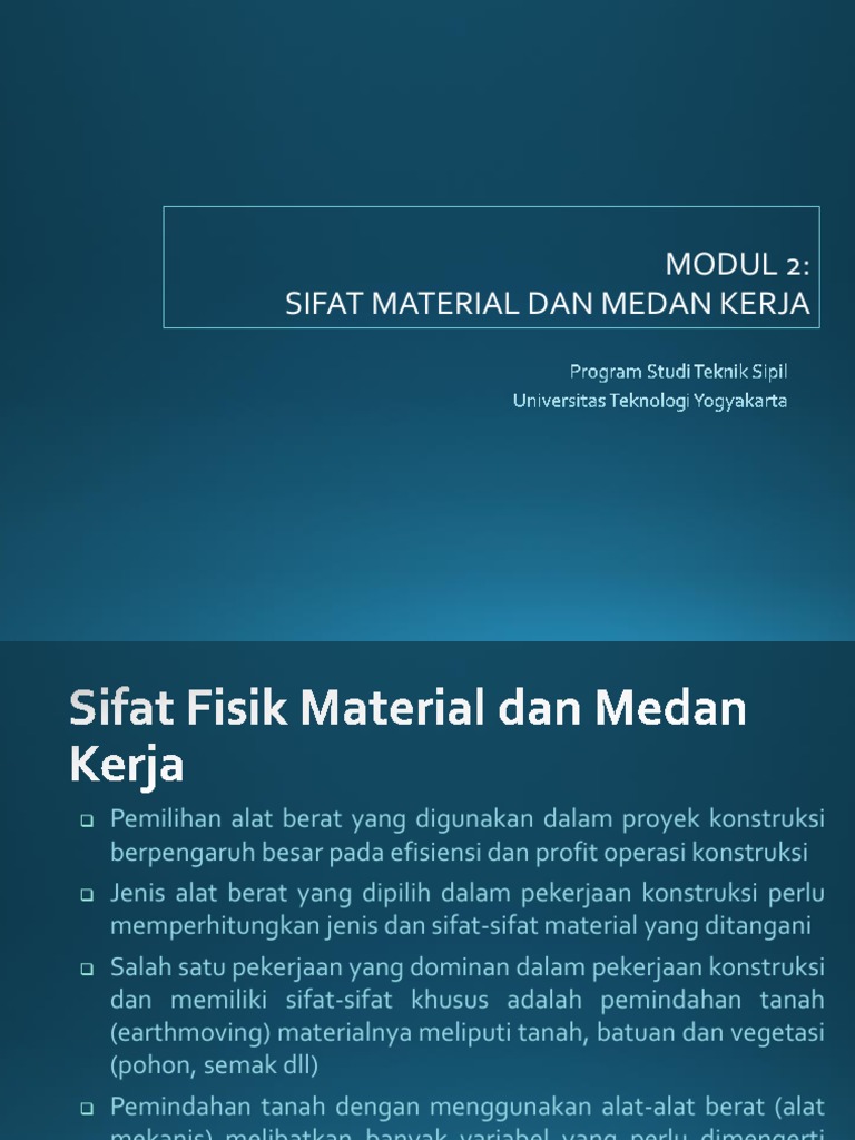 Sifat Material dan Alat Berat Konstruksi | PDF | Teknologi & Rekayasa