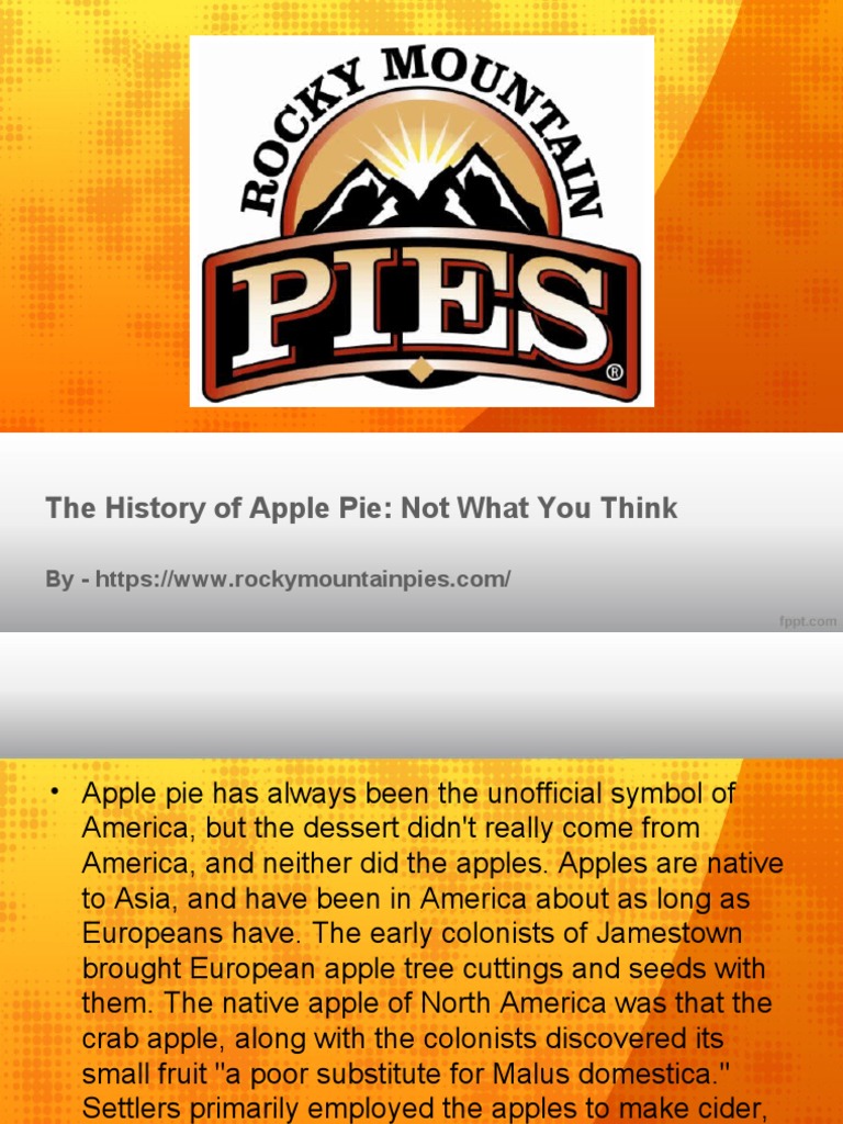 The History of Apple Pie: Not What You Think | PDF | Travel