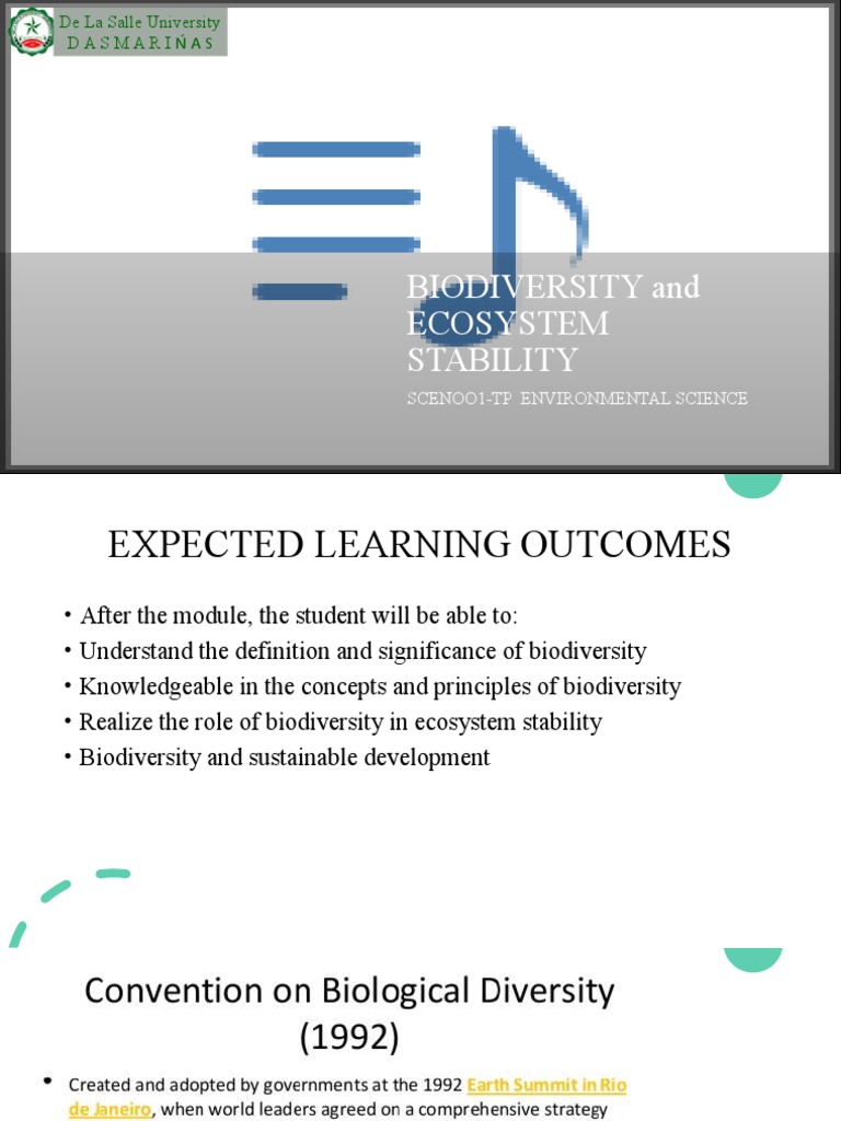 Biodiversity and Ecosystem Stability: Scenoo1-Tp Environmental Science ...