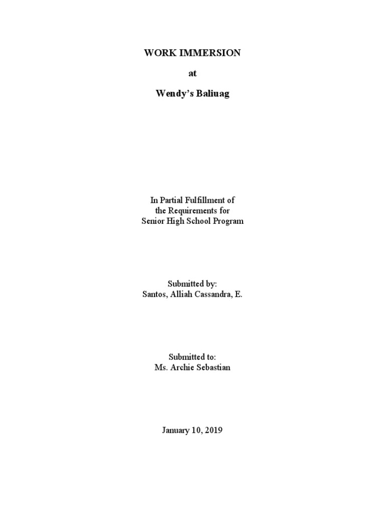 (Immersion) Title Page