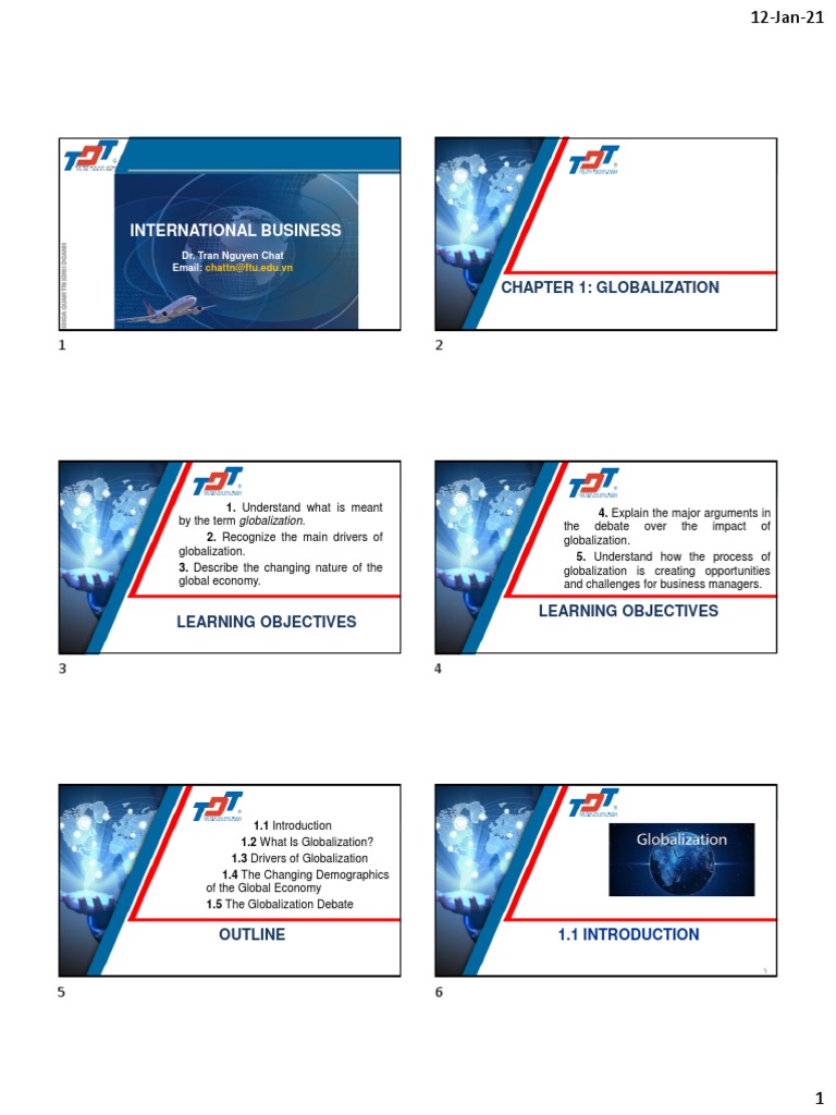 IB Chapter 1 - Globalization | PDF | General Agreement On Tariffs And Trade | Globalization