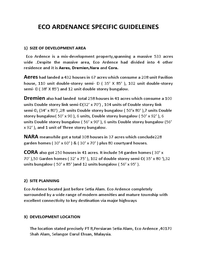 Eco Ardenance Specific Guideleines | PDF | Buildings And Structures