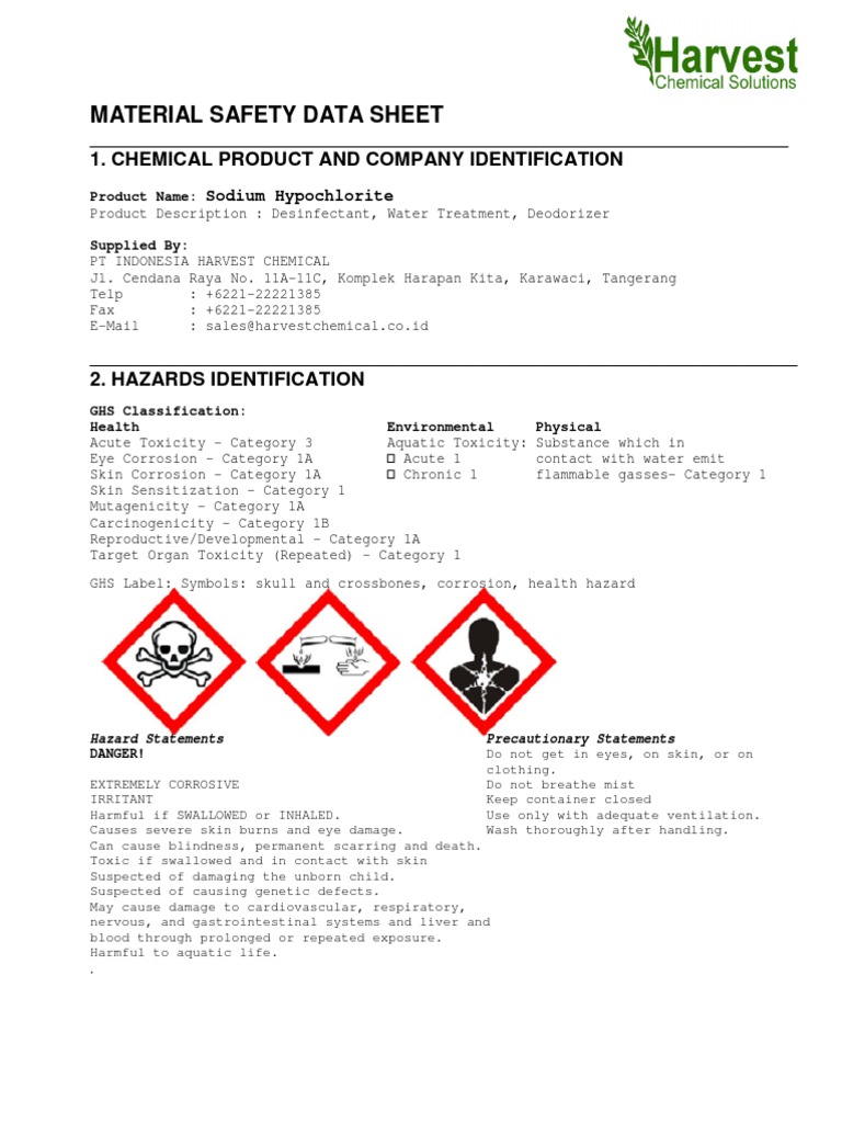 Clorox Commercial Solutions Msds