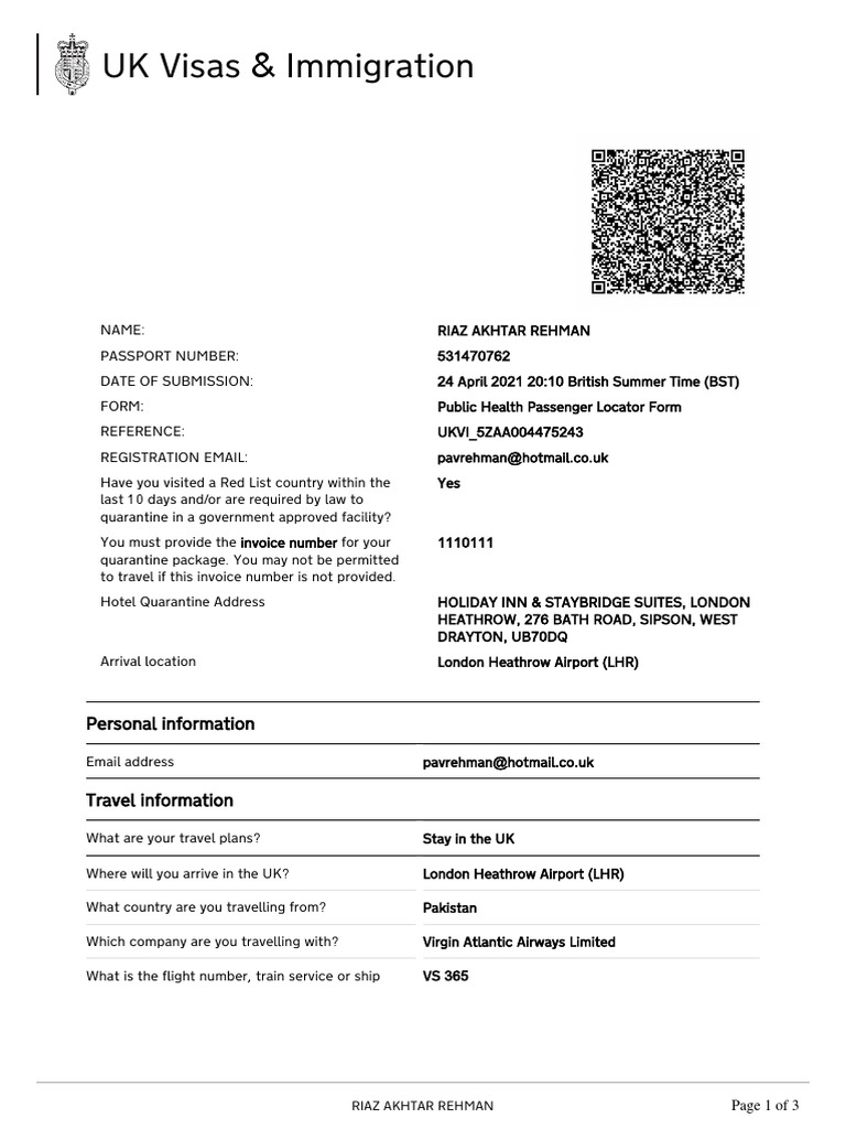 UK Visas & Immigration: Personal Information | PDF | Travel Visa | Passport