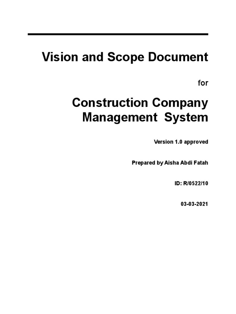 Vision and Scope Document: Version 1.0 Approved | PDF | Use Case ...