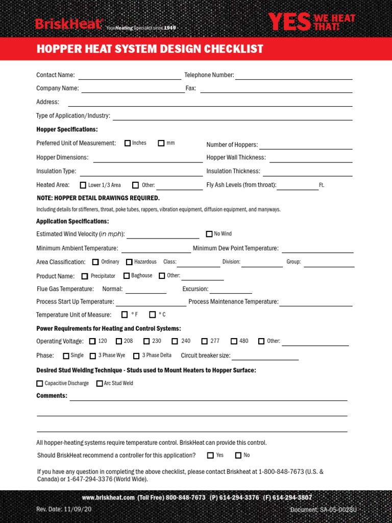 Hopper Heat System Design Checklist: Your Heating Specialist Since 1949 ...