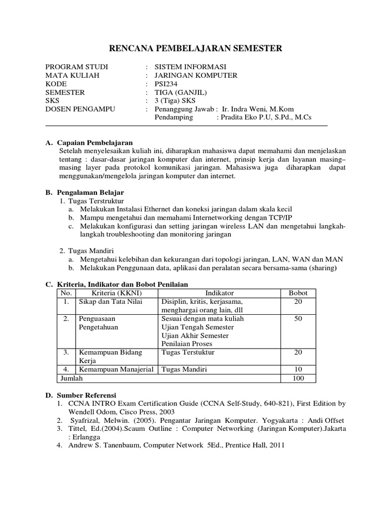 RPS Jaringan Komputer | PDF | Komputer