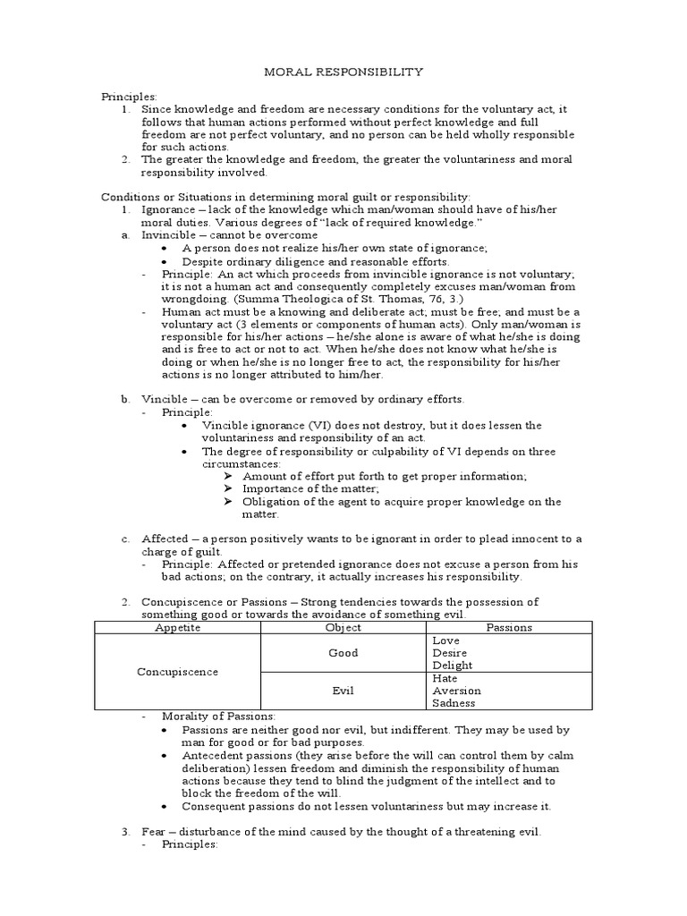 Moral Responsibility | PDF | Free Will | Philosophical Theories