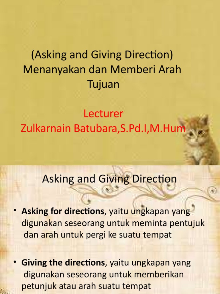 Asking and Giving Direction | PDF