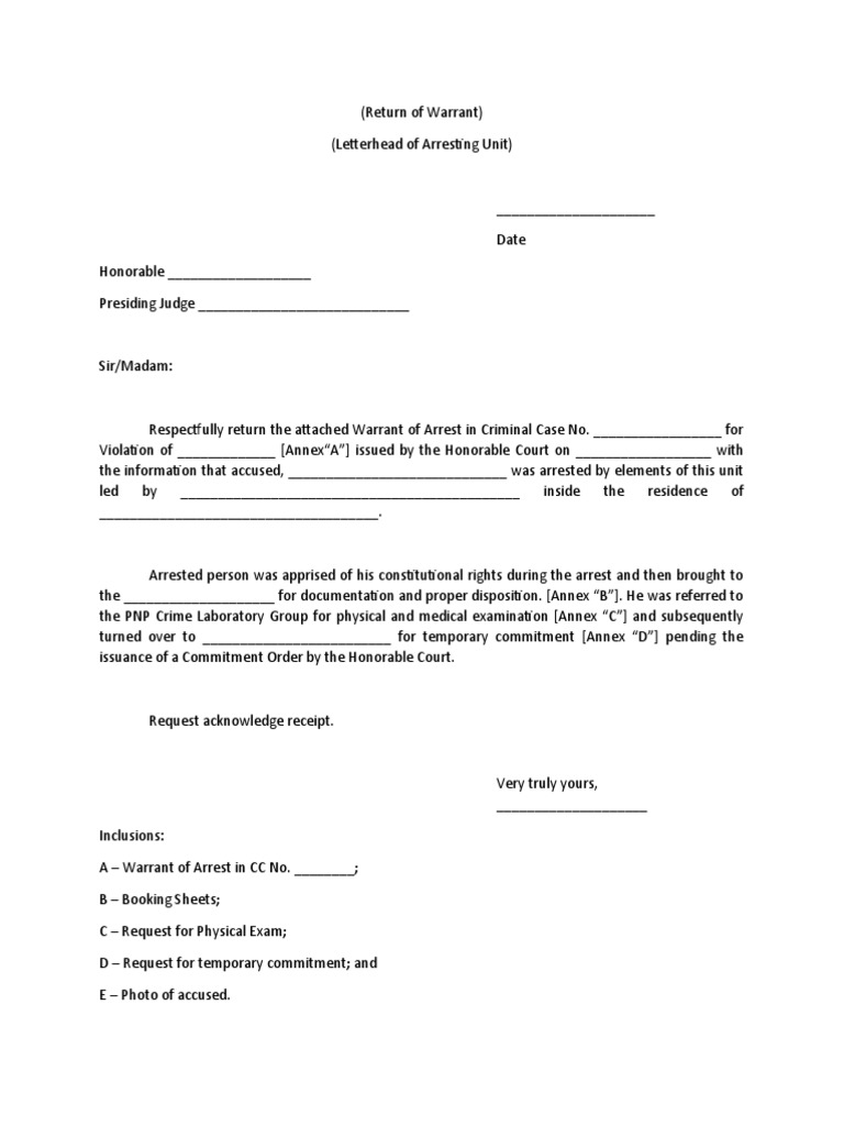 Return of Warrant | PDF