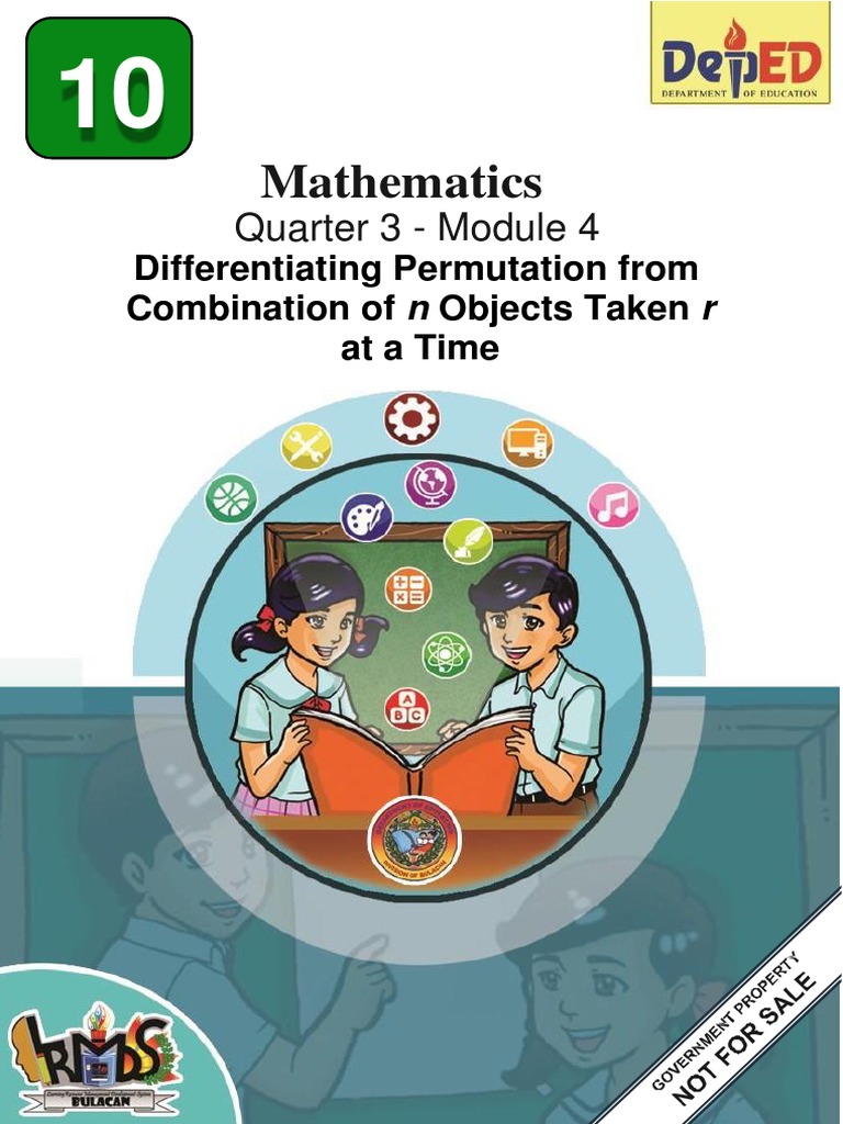 Mathematics: Quarter 3 - Module 4 | PDF | Combinatorics | Discrete ...