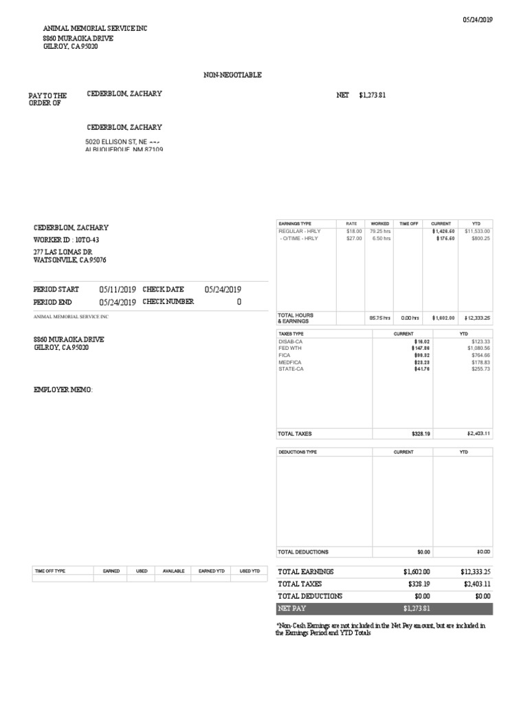 Pay Stub | PDF | Payments | Government Finances