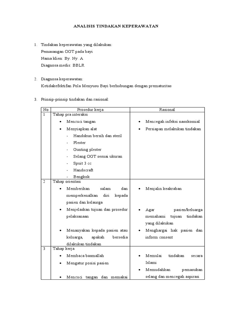 DOPS Pemasangan OGT | PDF
