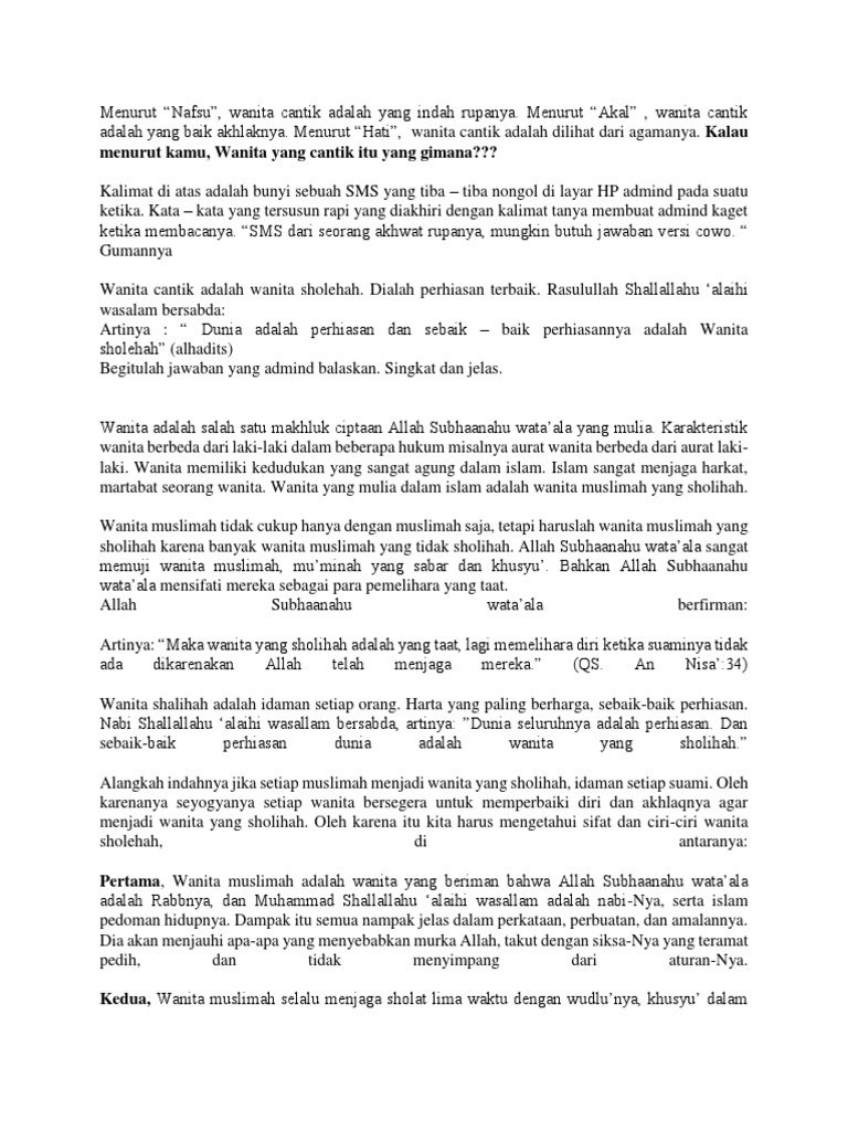 Pidato Wanita Sholehah Pdf