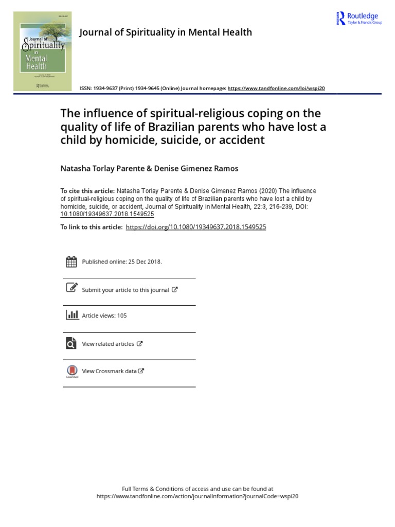 The Influence of Spiritual Religious Coping On The Quality of Life of ...