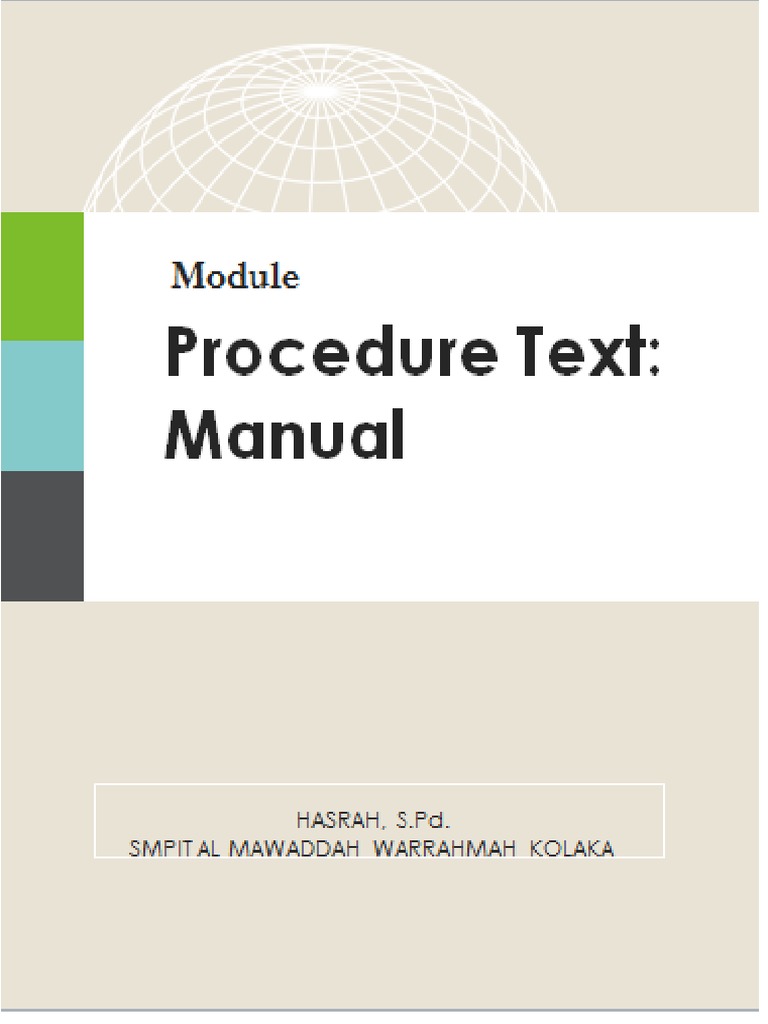 Modul Procedure Manual (Hasrah) | PDF