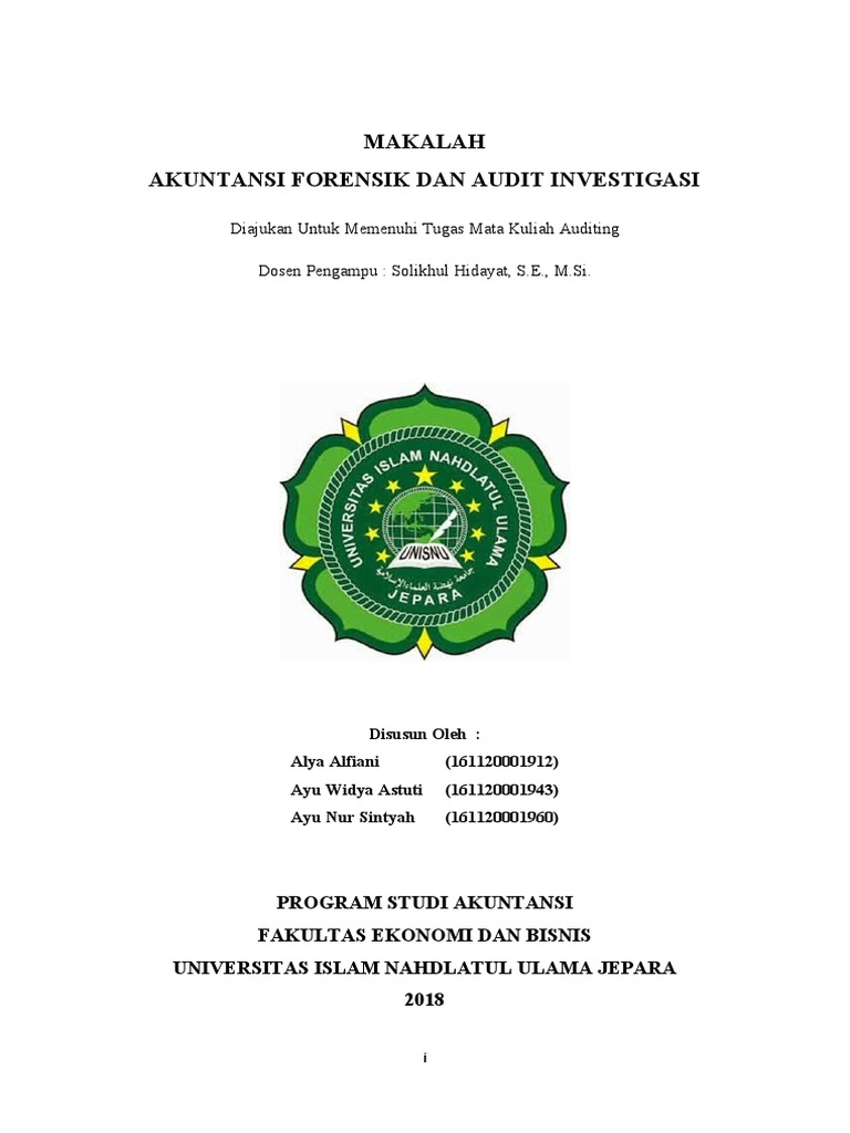 Auditing - Akuntansi Forensik Dan Audit Investigatif-1 | PDF