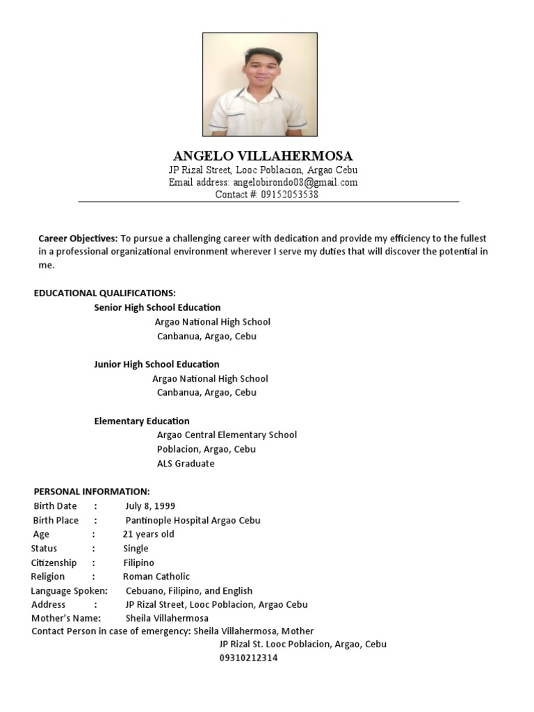 Angelo Resume | Download Free PDF | Human Nature | Schools