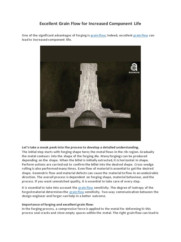 Excellent Grain Flow For Increased Component Life | PDF | Forging ...