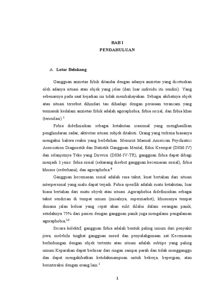 Anxietas Fobik Abot | PDF