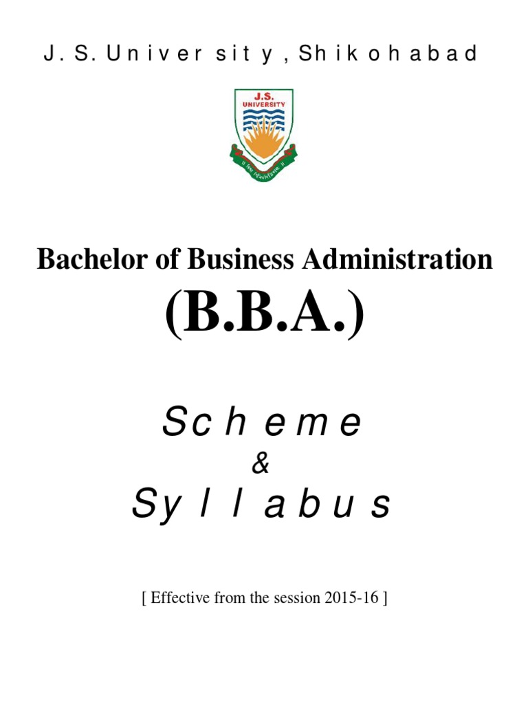 BBA Curriculum Overview | PDF | Bookkeeping | Banks