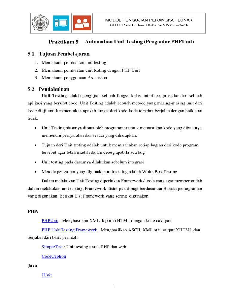 MODUL 5 Prak - Pengujian PL | PDF