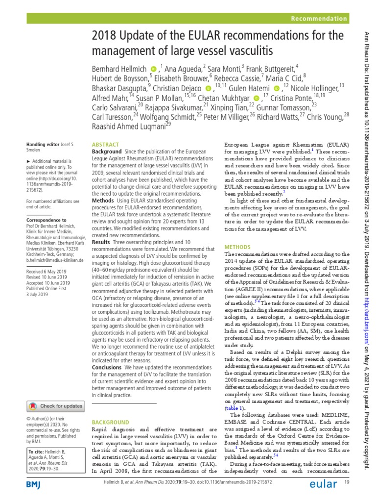 EULAR 2018 Large | PDF | Medical Imaging | Clinical Medicine