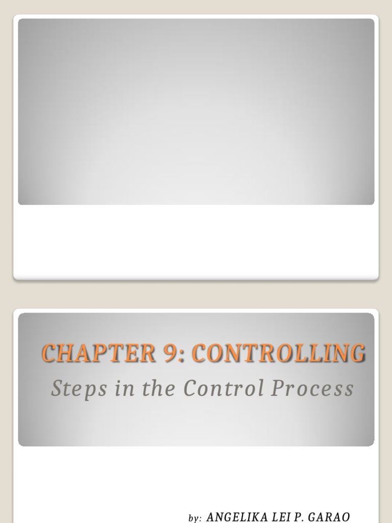 CHAPTER 9 Controlling | PDF