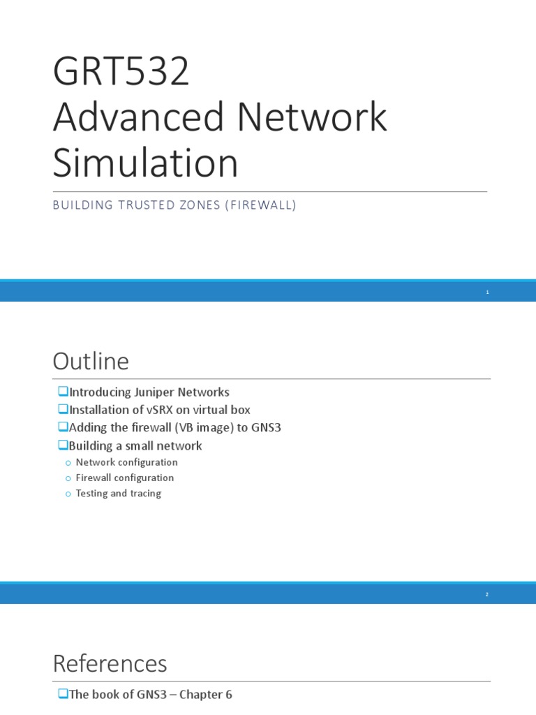 GRT532 Advanced Network: Simulation | PDF | Juniper Networks ...