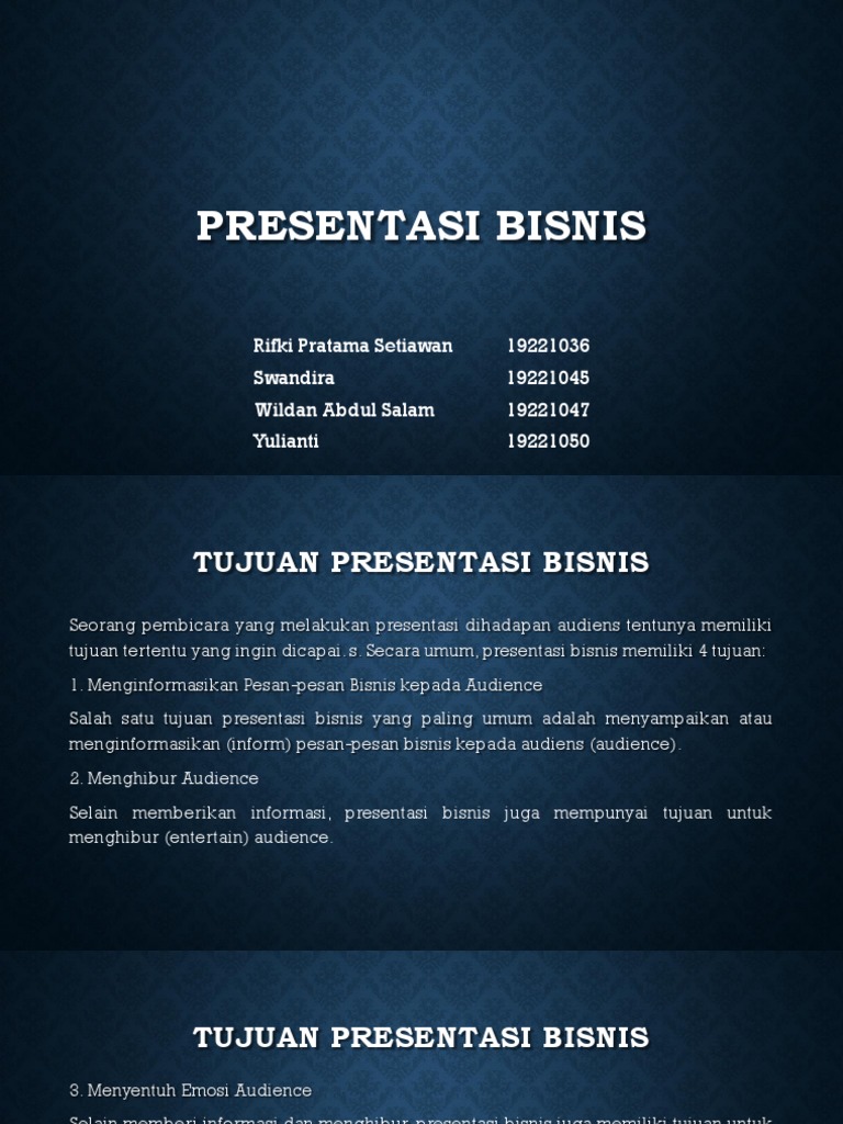 Gerakan Pembicara dalam Presentasi Bisnis | PDF