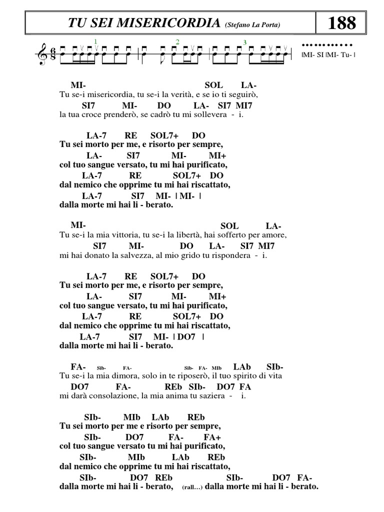 Tu Sei Misericordia | PDF