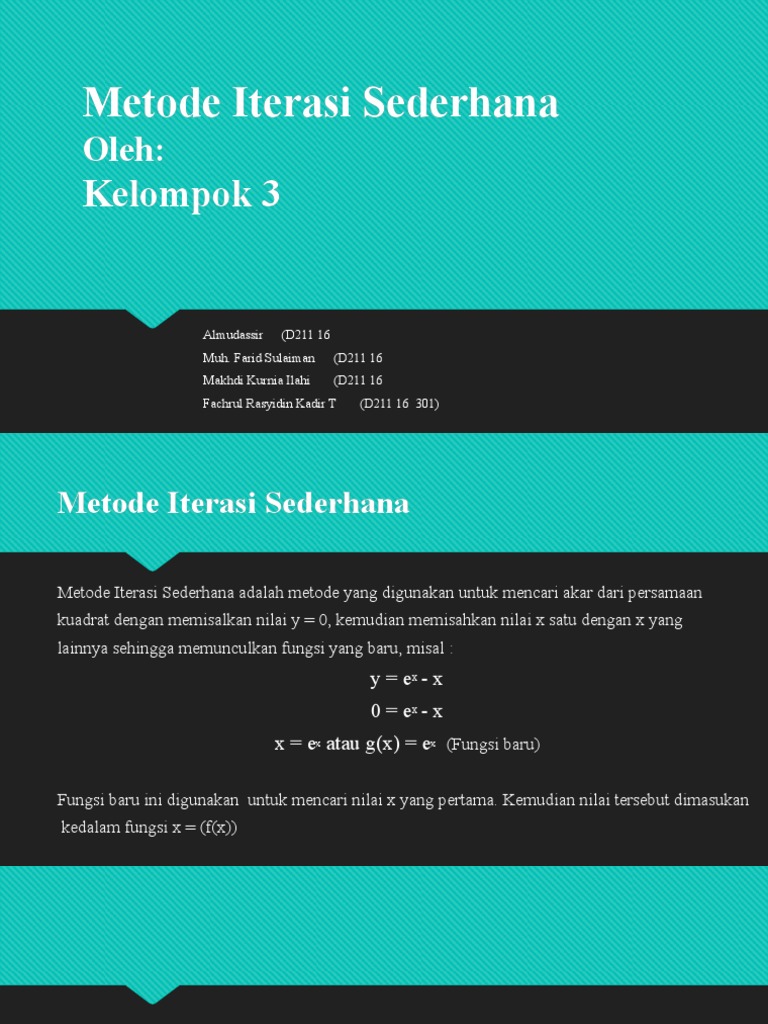 3 Metode Iterasi | PDF