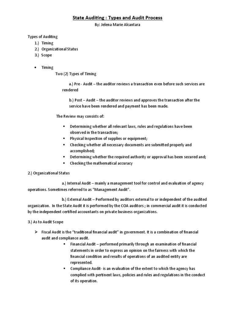 State Auditing Explained: Types, Processes, and the Government Auditing ...