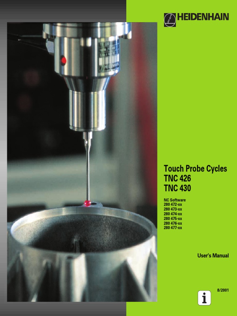Touch Probe Cycles TNC 426 TNC 430: User's Manual | PDF | Calibration ...