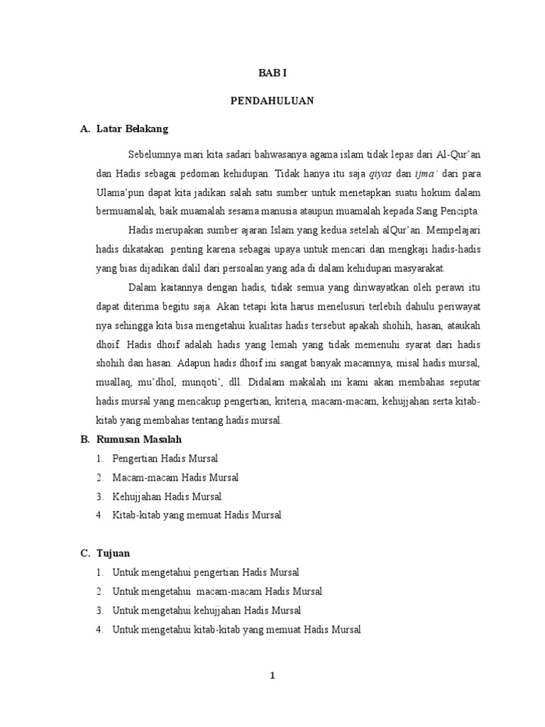 Hadits Mursal | PDF