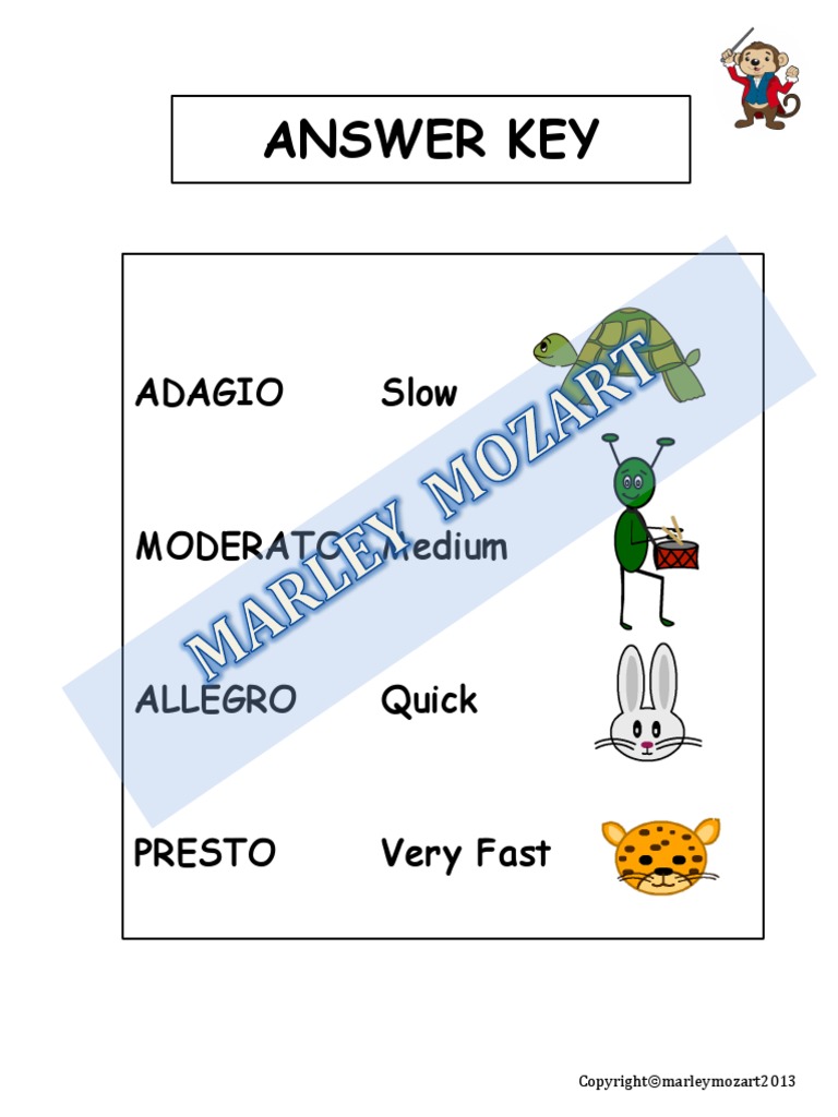 Answer Key: Adagio Slow | PDF