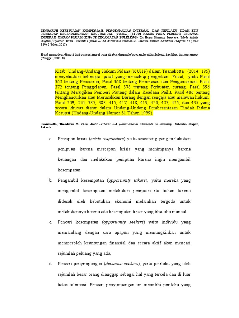 Pengaruh Kesesuaian Kompensasi | PDF | Karier & Perkembangan | Pengelolaan Keuangan & Uang