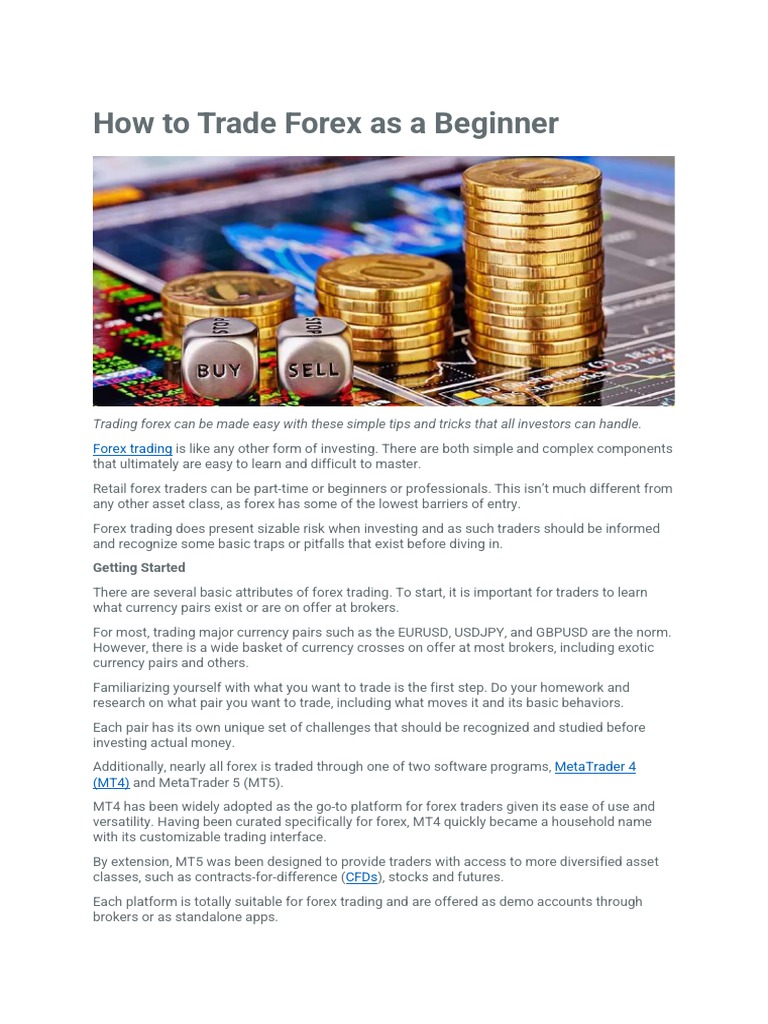 How To Trade Forex As A Beginner | PDF | Foreign Exchange Market | Broker