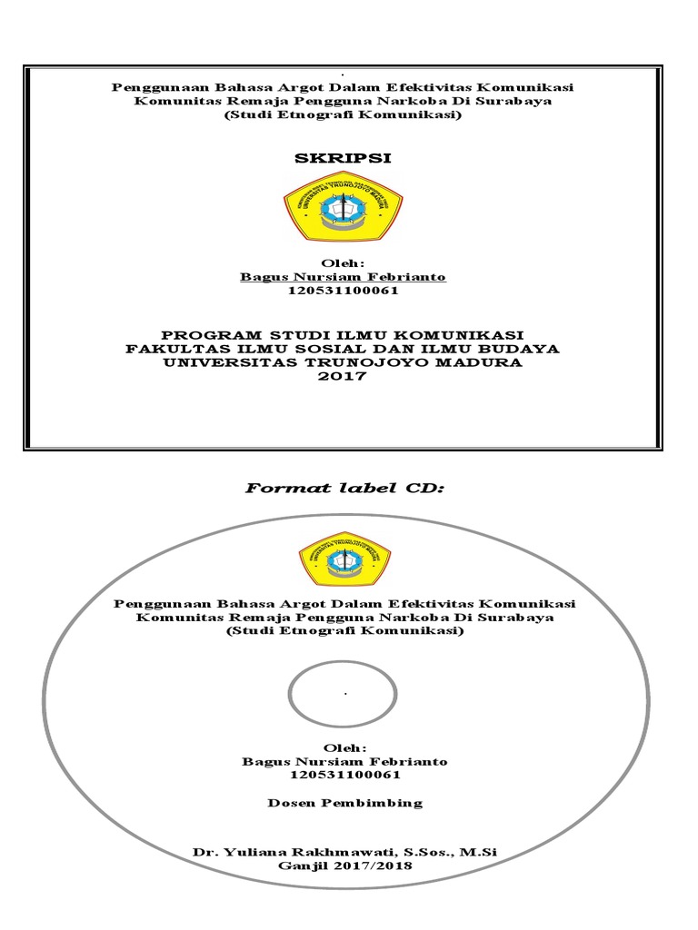 Cover CD Skripsi | PDF