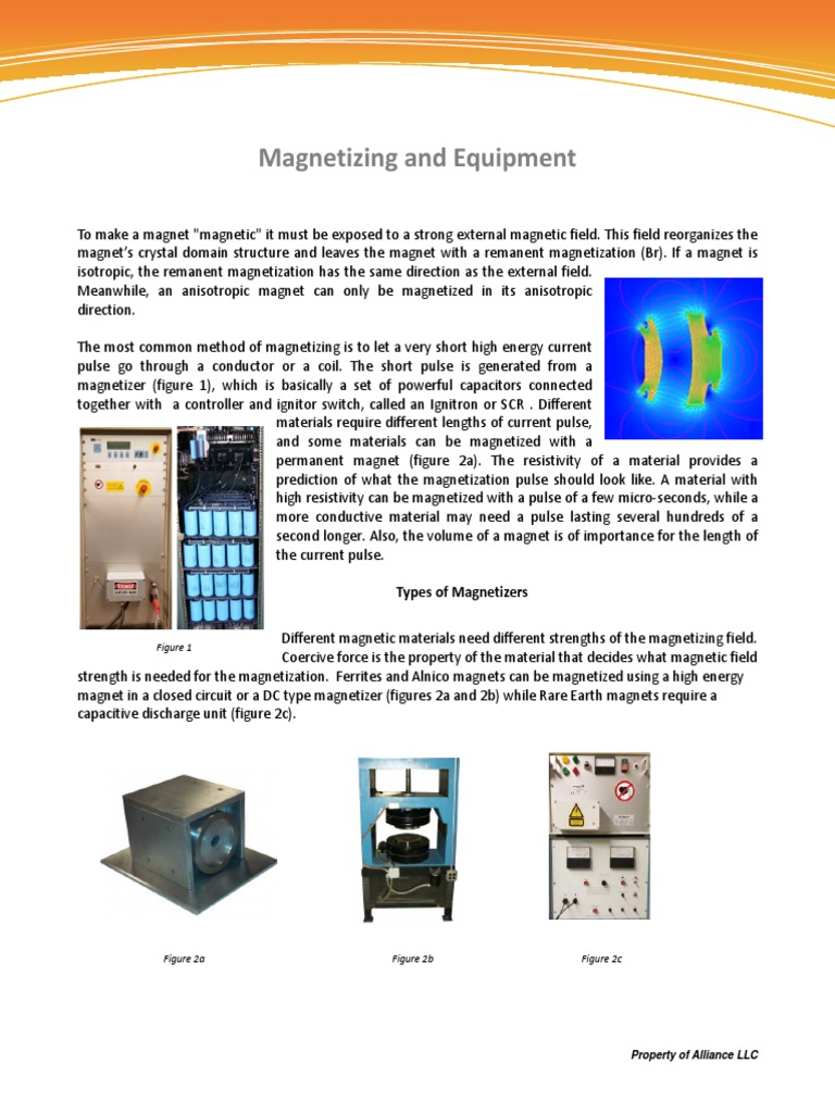 Magnetizing and Equipment: Types of Magnetizers | PDF | Magnet | Inductor
