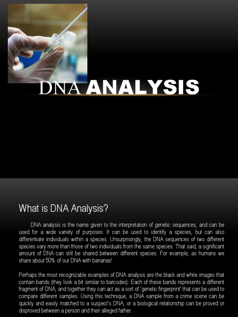 Dna Analysis | PDF | Dna Profiling | Single Nucleotide Polymorphism